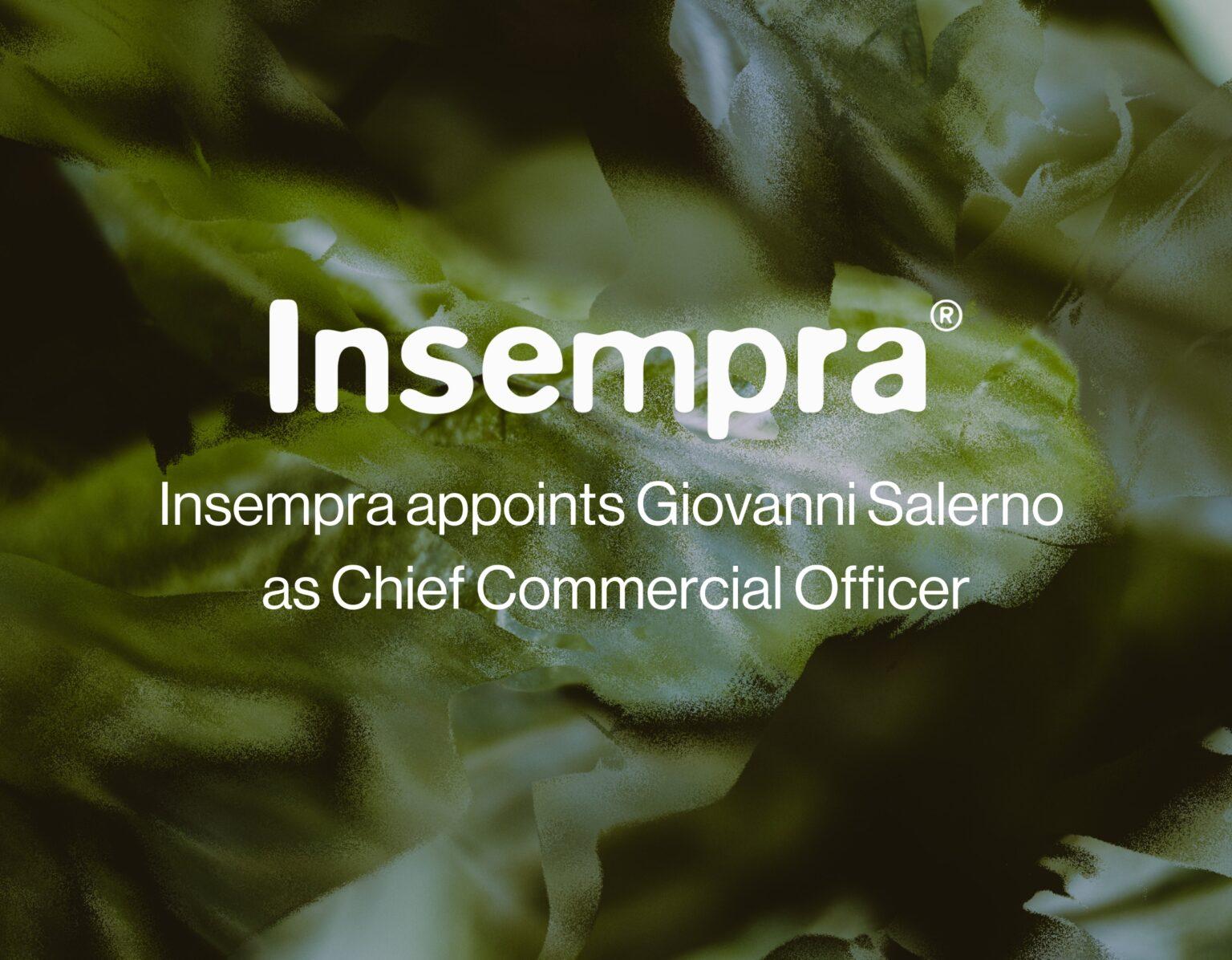 Insempra appoints Giovanni Salerno as Chief Commercial Officer – Insempra®